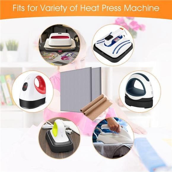 Accents | 2 Pack 12x12 Inch Easy Press Mat With 2 Pieces Sheet For Heat ...